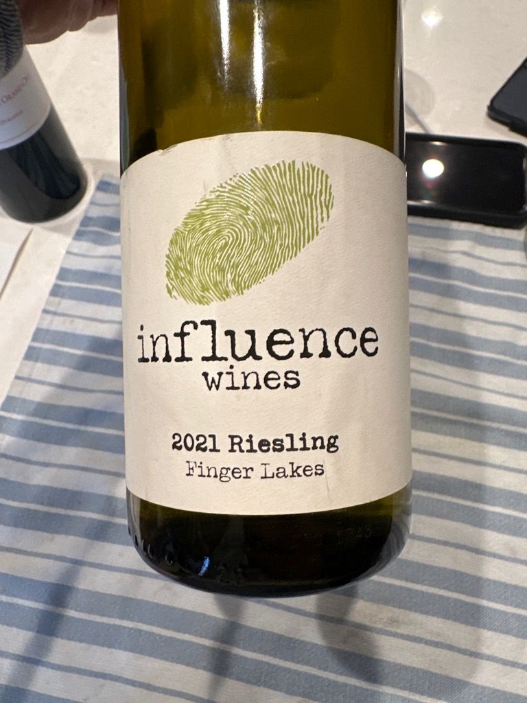 2021 Influence Wines Riesling, USA, New York, Finger Lakes - CellarTracker