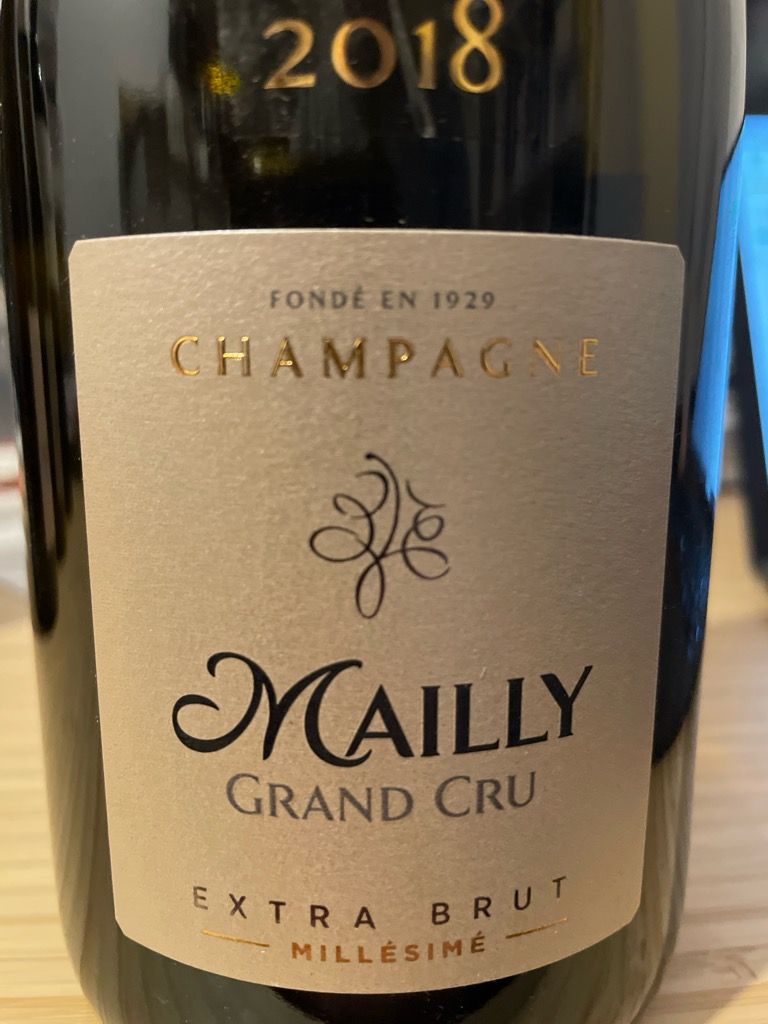 2019 Mailly Champagne Grand Cru Millésime Extra Brut, France, Champagne ...
