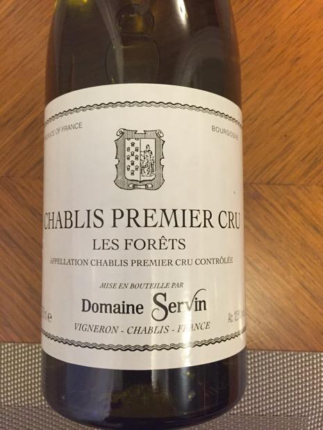 2011 Domaine Servin Chablis 1er Cru Les Forêts, France, Burgundy ...