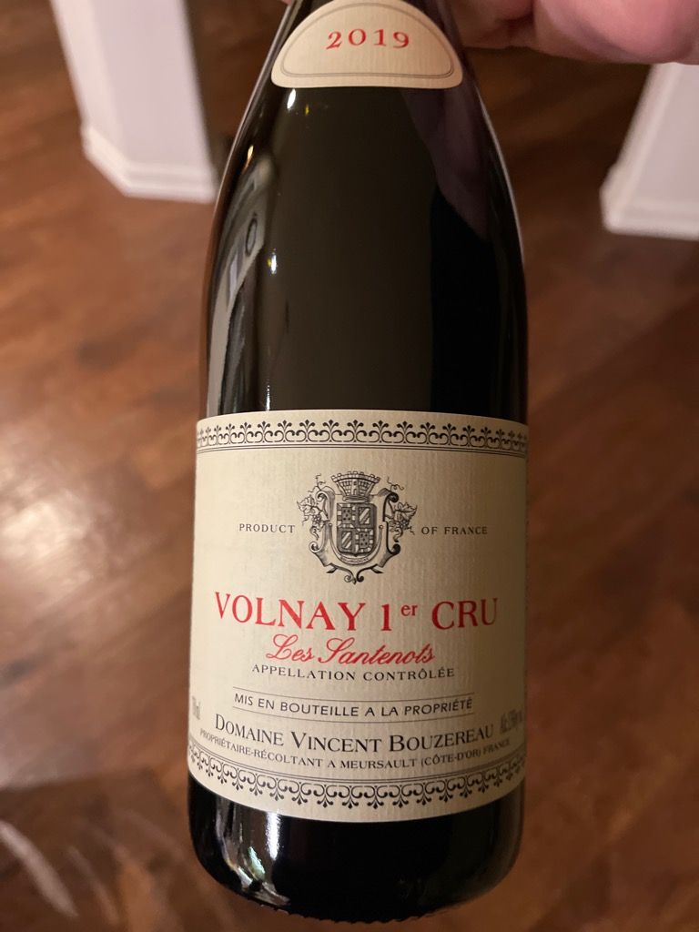 2020 Vincent Bouzereau Volnay Santenots, France, Burgundy, Côte de ...