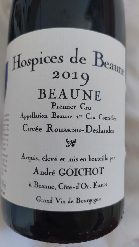 2019 Hospices de Beaune Beaune 1er Cru Cuvée Rousseau Deslandes Andre ...