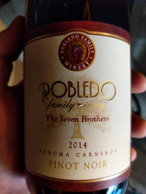 2014 Robledo Family Winery Pinot Noir The Seven Brothers, USA ...