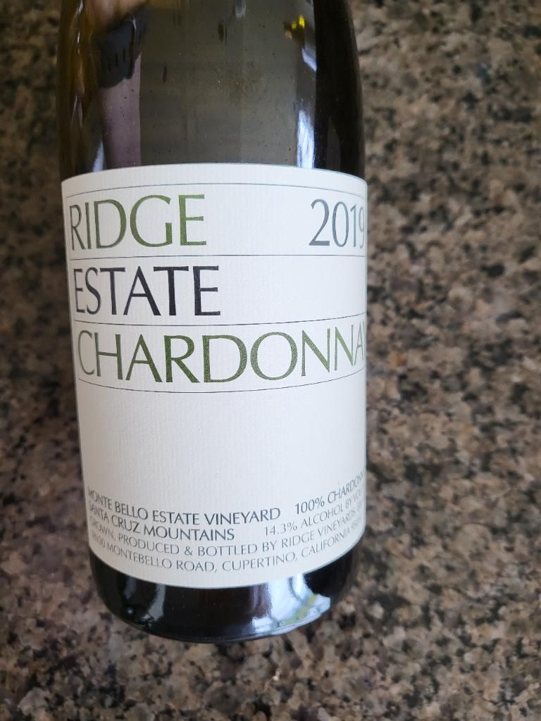 2016 Ridge Chardonnay Estate Monte Bello, USA, California, Santa Cruz ...