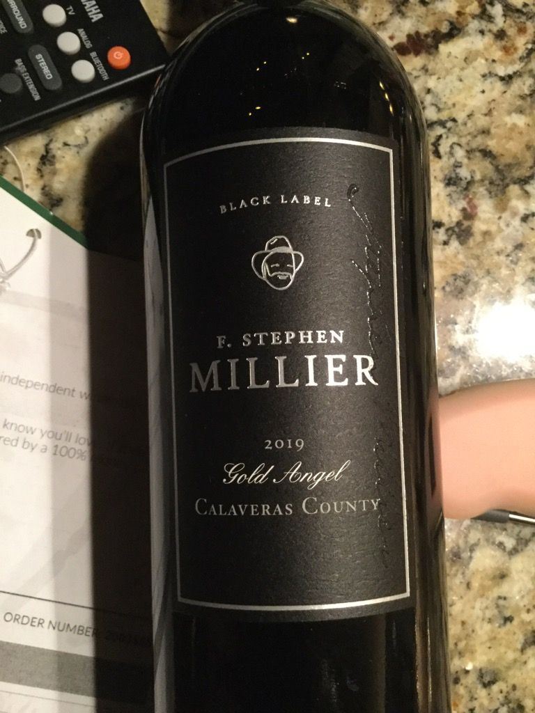 2019 F. Stephen Millier Black Label Calaveras County, USA, California ...