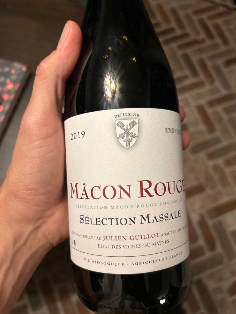 2019 Domaine Des Vignes du Maynes (Julien Guillot) Mâcon Macon Rouge ...