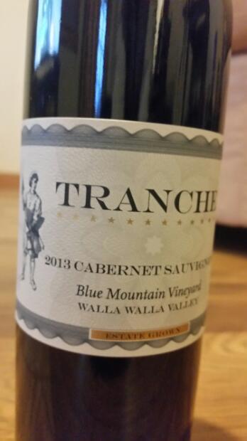 2013 Tranche Cellars Cabernet Sauvignon Estate Blue Mountain Vineyard ...