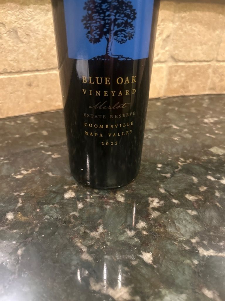 2022 Blue Oak Estate Vineyards Merlot Reserve, USA, California, Napa ...