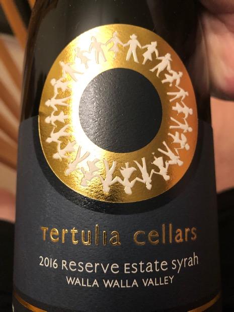 2016 Tertulia Cellars Syrah Reserve Estate, USA, Washington, Columbia ...