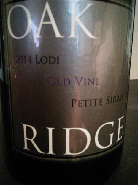 2014 Oak Ridge Winery Petite Sirah, USA, California, Central Valley ...