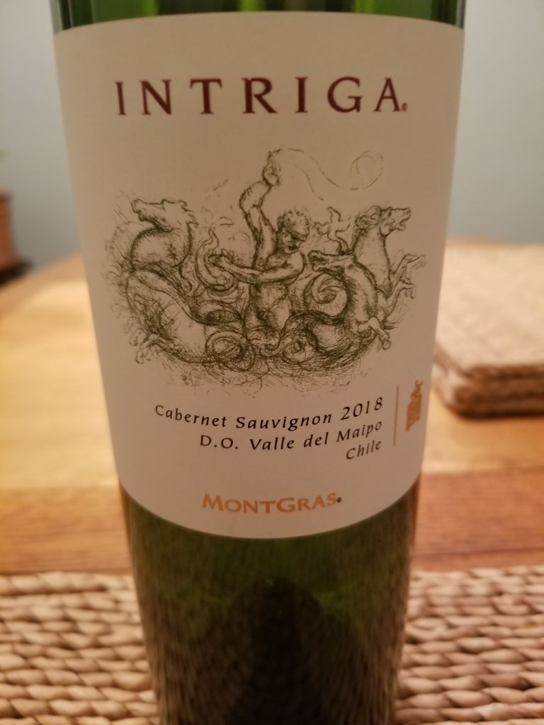 2018 MontGras Cabernet Sauvignon Intriga, Chile, Maipo Valley ...