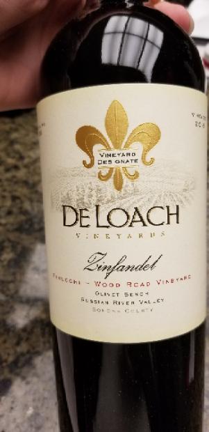 2016 De Loach Zinfandel Fanucchi Wood Road Vineyard Olivet Bench, USA ...
