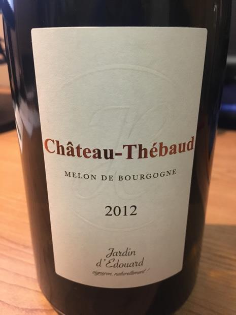 2012 Jardin d'Edouard Melon de Bourgogne Château Thébaud, France, Loire ...