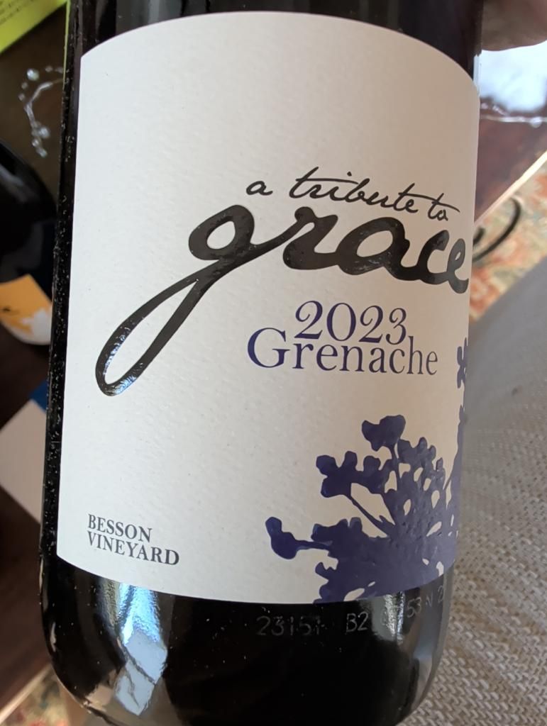 2023 A Tribute to Grace Wine Company Grenache Besson Vineyard, USA ...