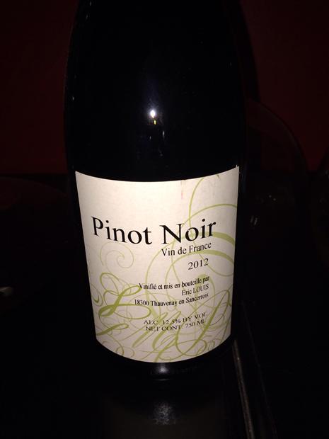 2011 Eric Louis Pinot Noir, France, Vin de France - CellarTracker
