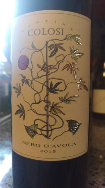 2015 Cantine Colosi Nero d'Avola, Italy, Sicily, Sicilia - CellarTracker