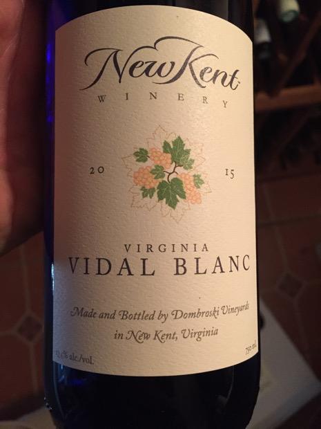 2016 New Kent Winery Vidal Blanc, USA, Virginia - CellarTracker