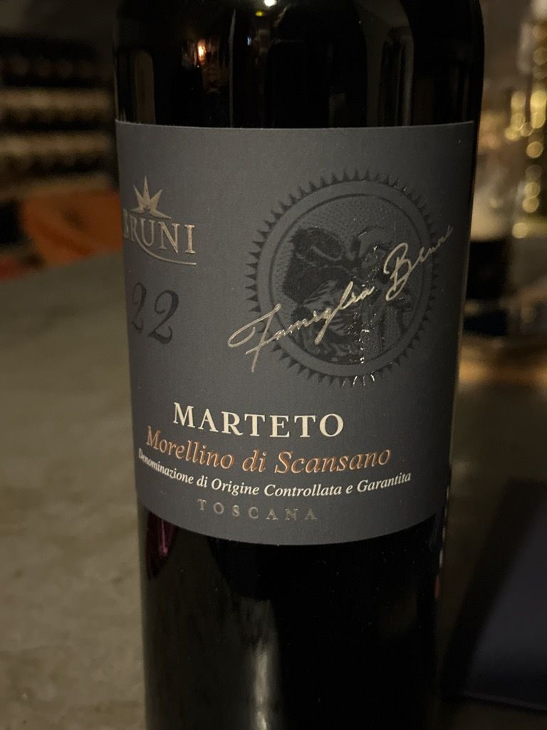 2022 Bruni Morellino di Scansano Marteto, Italy, Tuscany, Maremma ...