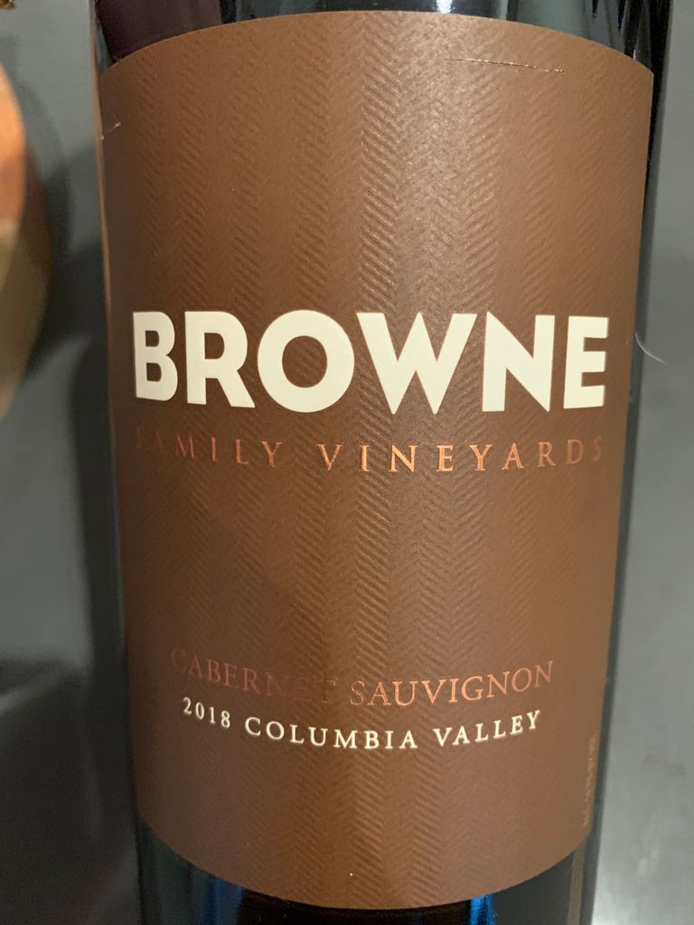 2018 Browne Family Vineyards Cabernet Sauvignon, USA, Washington ...