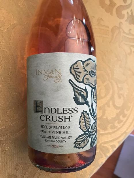 2018 Inman Family Pinot Noir Endless Crush Rosé - Pratt Vine Hill, USA ...