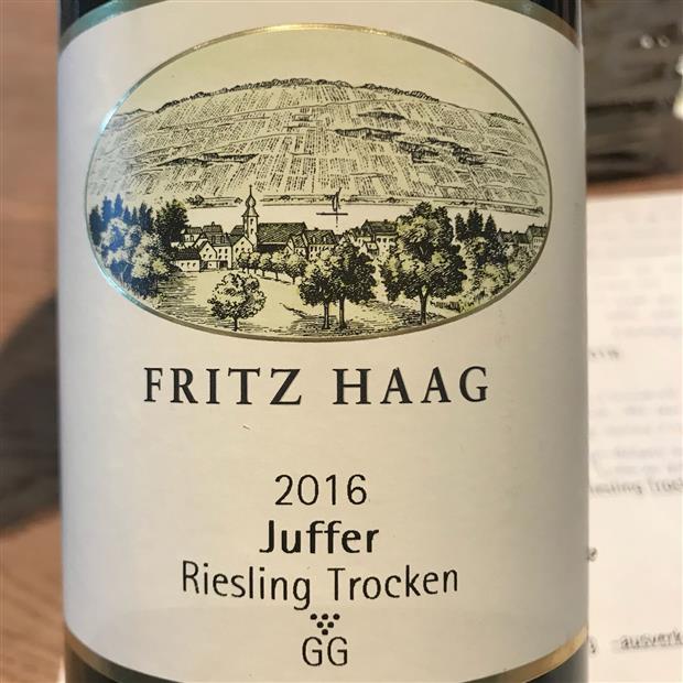 2016 Fritz Haag Juffer Riesling Großes Gewächs, Germany, Mosel Saar ...