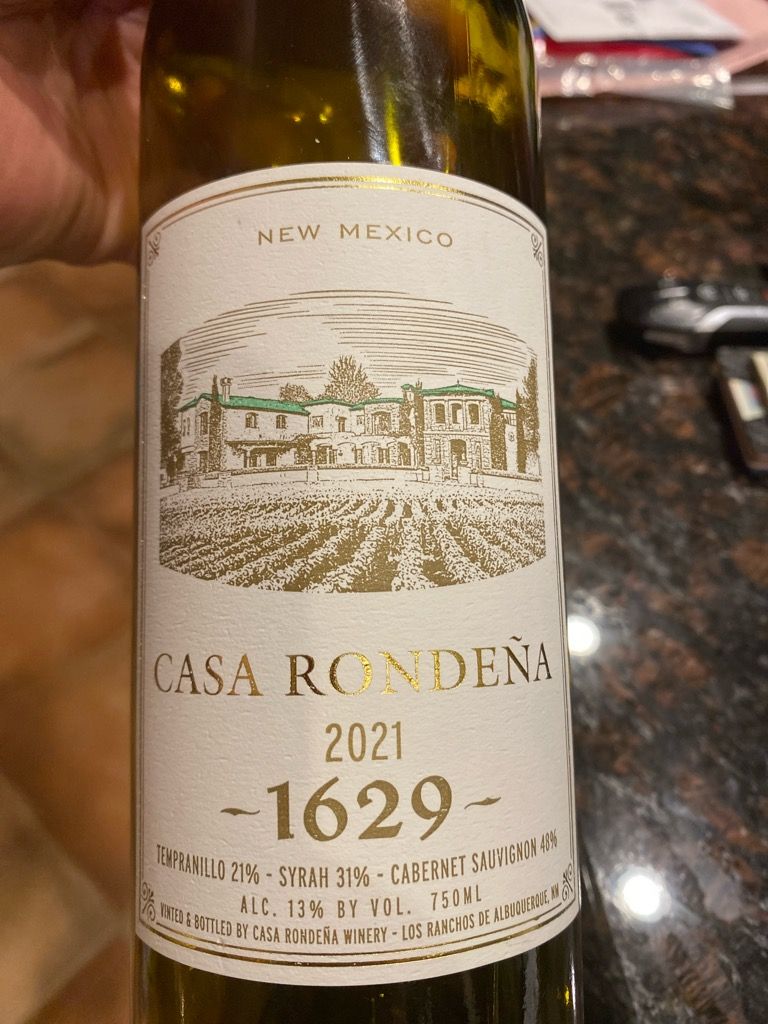 2021 Casa Rondeña Founder's Reserve 1629, USA, New Mexico - CellarTracker