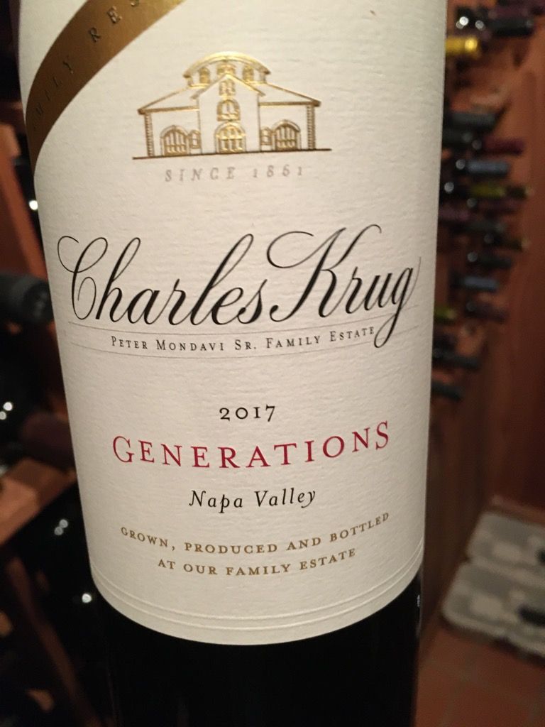 2017 Charles Krug Winery (Peter Mondavi Family) Cabernet Sauvignon ...
