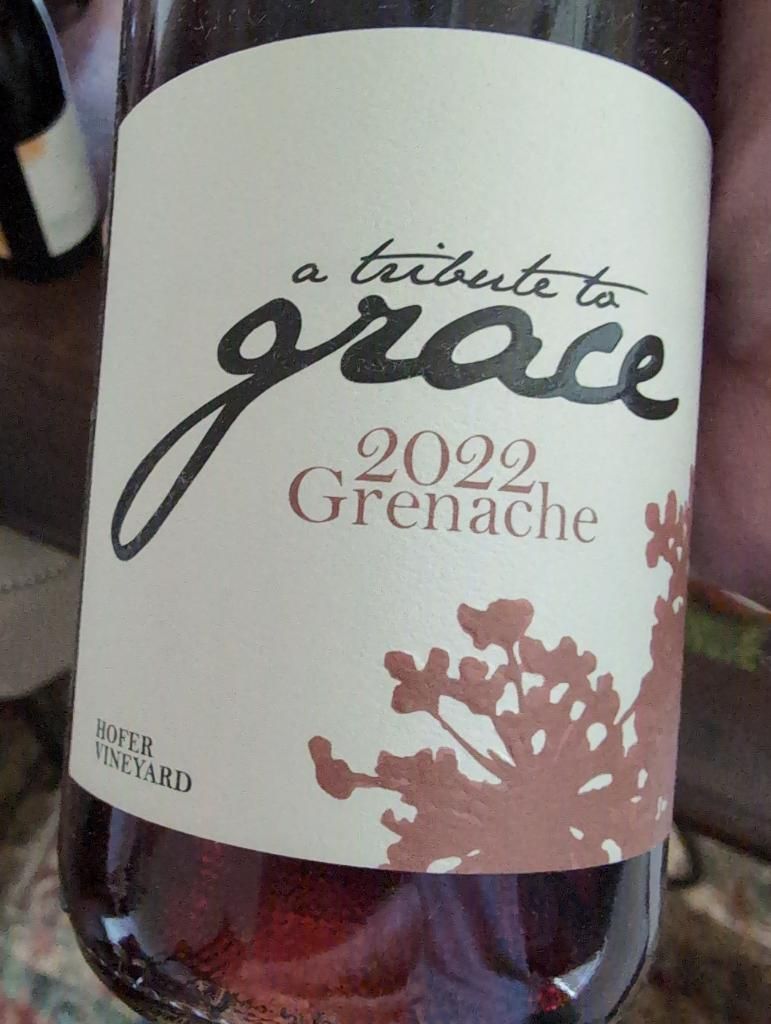 2023 A Tribute to Grace Wine Company Hofer Vineyard, USA, California ...