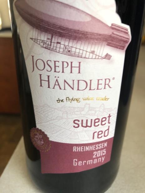 2015 Joseph Händler Dornfelder Sweet Red, Germany, Rheinhessen ...