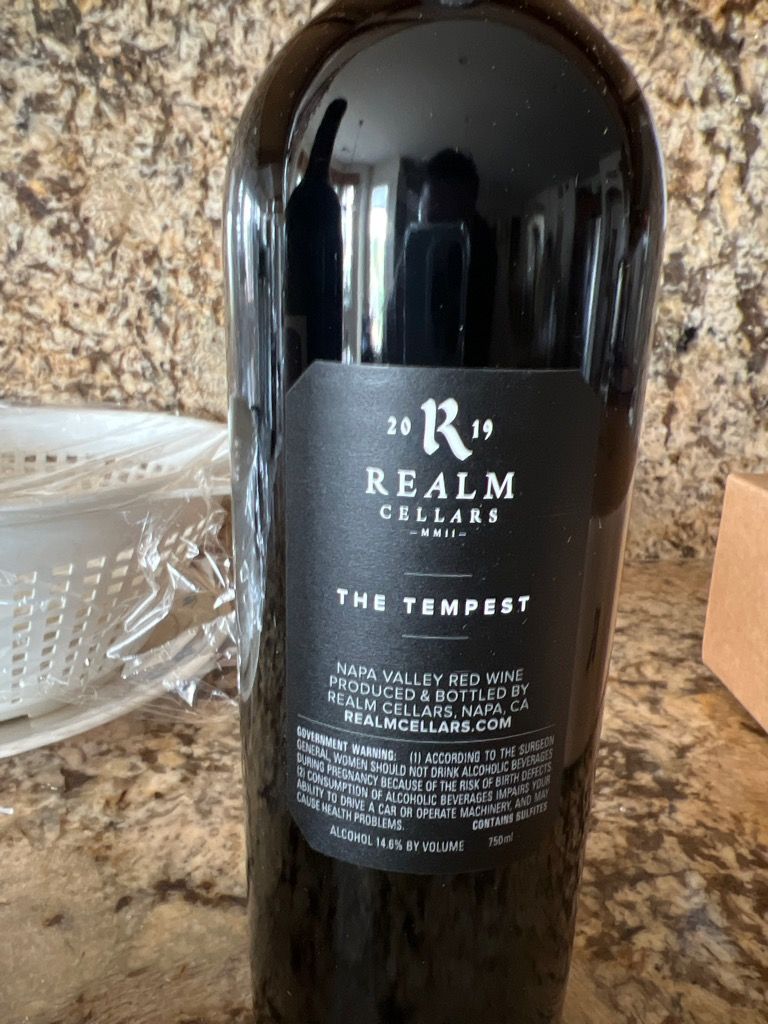 2019 Realm Cellars The Tempest, USA, California, Napa Valley ...
