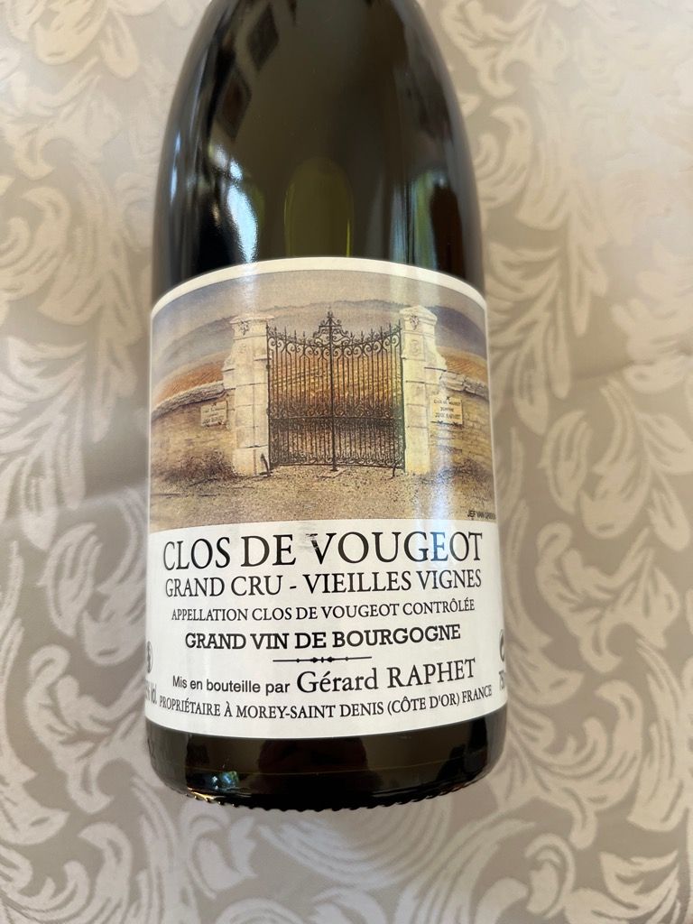 2012 Gérard Raphet Clos Vougeot Vieilles Vignes, France, Burgundy, Côte ...