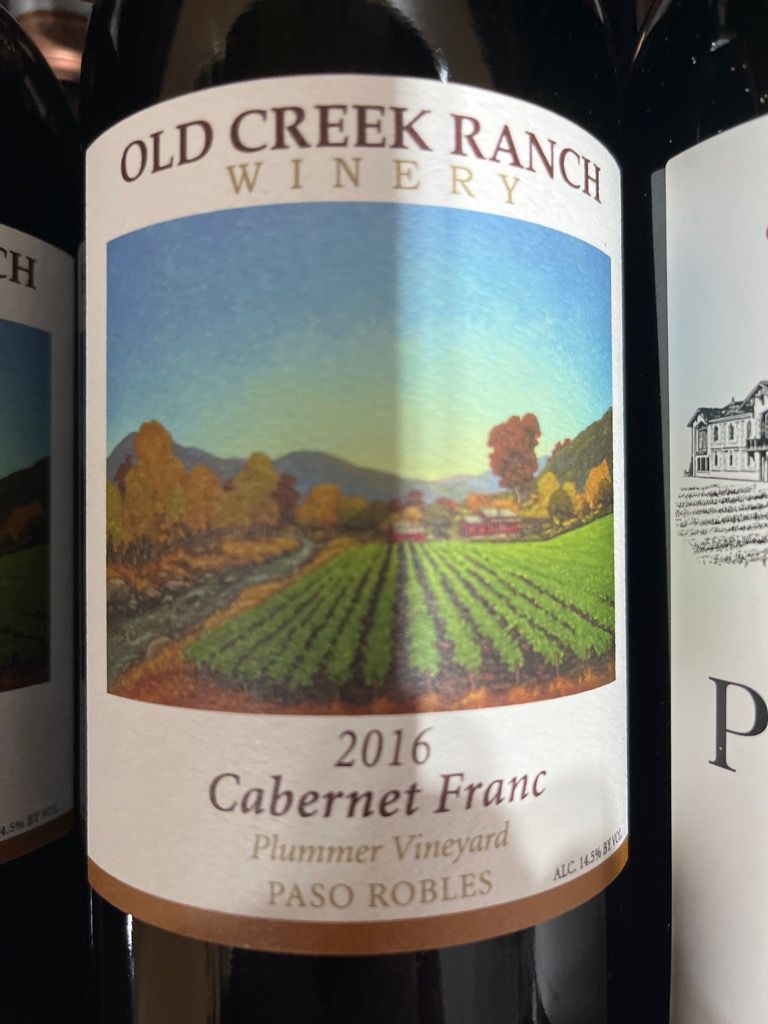 2018 Old Creek Ranch Winery Cabernet Franc Plummer Vineyard, USA ...