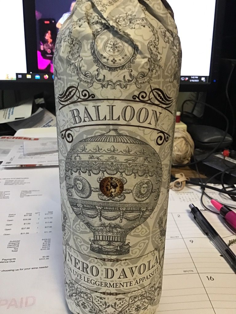 2021 Casa Vinicola Botter Nero d'Avola Sicilia Balloon, Italy, Sicily ...