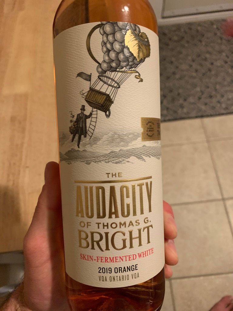2019 The Audacity of Thomas G. Bright Skin-Fermented White, Canada ...