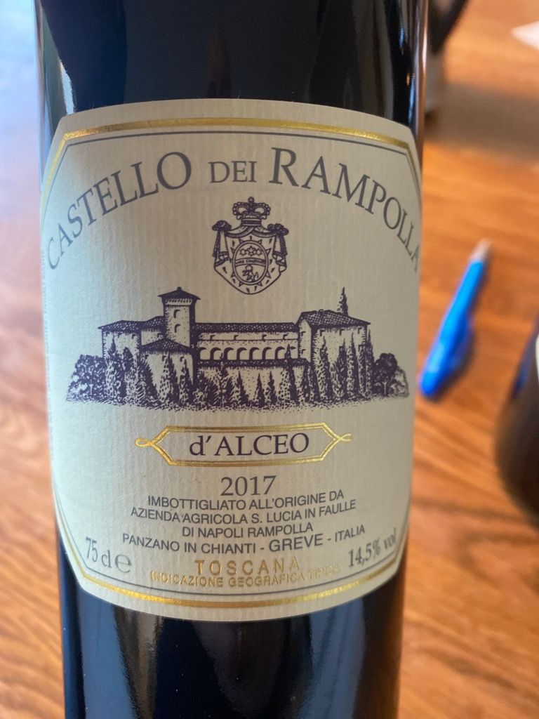 2017 Castello dei Rampolla d'Alceo, Italy, Tuscany, Toscana IGT ...