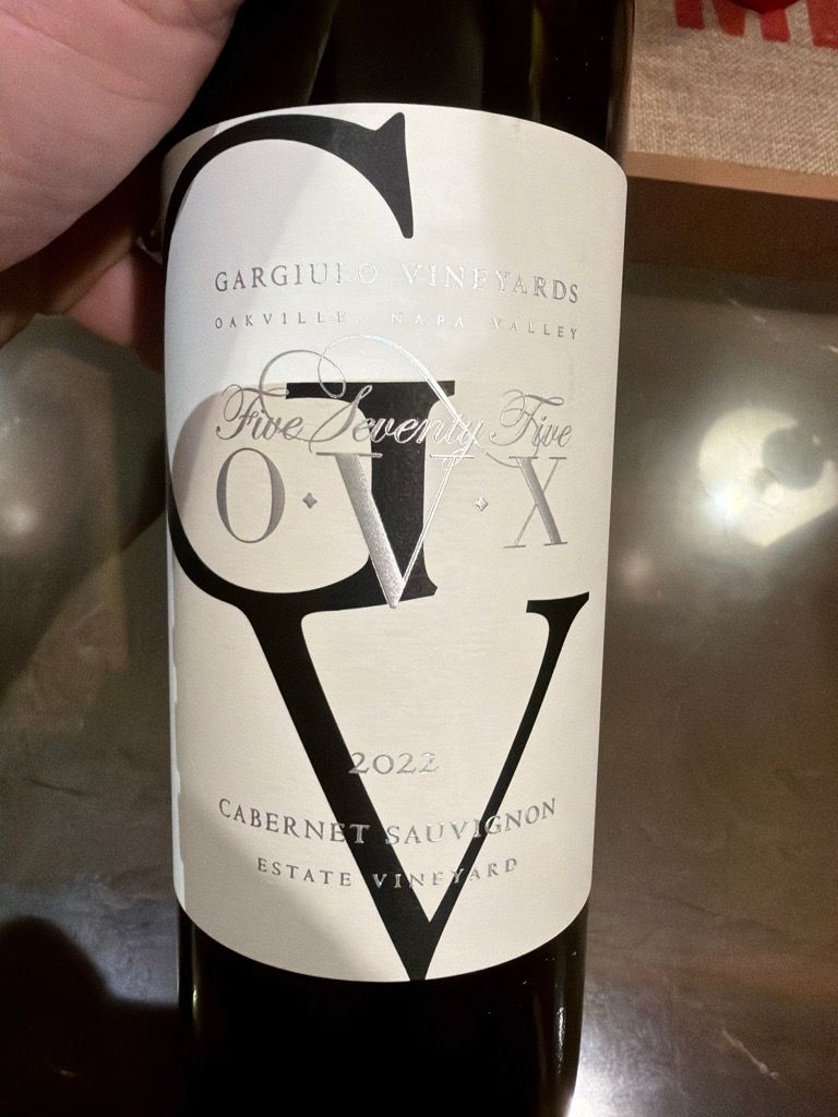 2022 Gargiulo Vineyards Cabernet Sauvignon G Major Seven Study 575 OVX ...