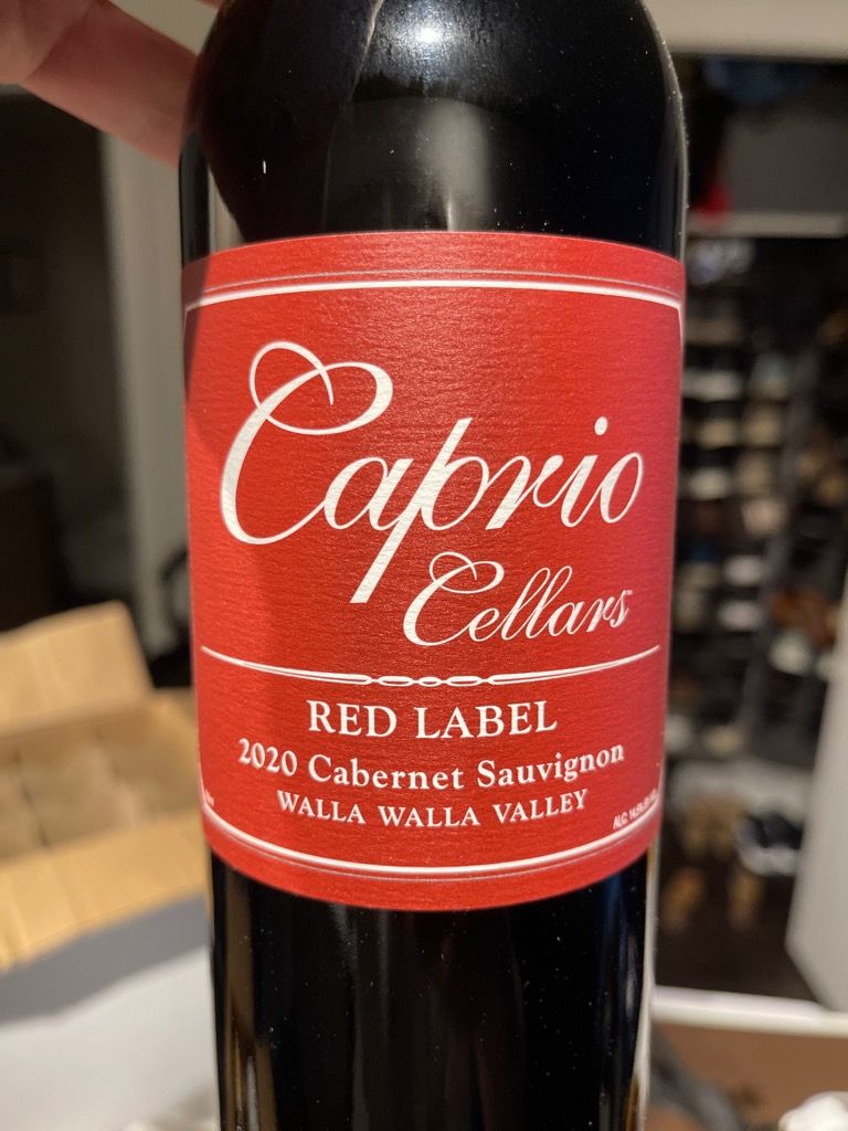 2020 Caprio Cellars Cabernet Sauvignon Red Label, USA, Washington ...
