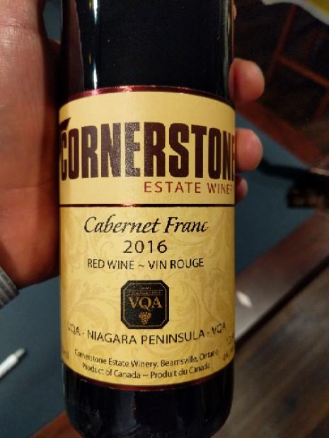 2016 Cornerstone Estate Winery Cabernet Franc, Canada, Ontario, Niagara ...