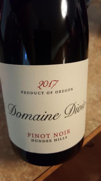2017 Domaine Divio Pinot Noir Dundee Hills, USA, Oregon, Willamette ...