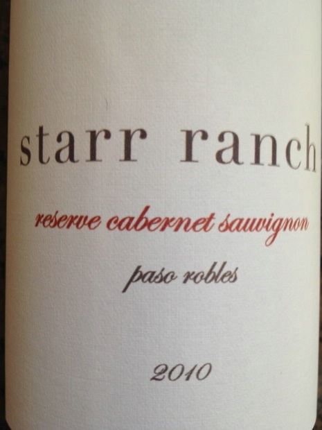 2011 Starr Ranch Cabernet Sauvignon Reserve Starr Ranch, USA ...