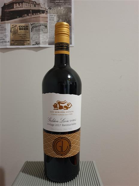 2017 Lou Miranda Estate Shiraz Golden Lion, Australia, South Australia ...