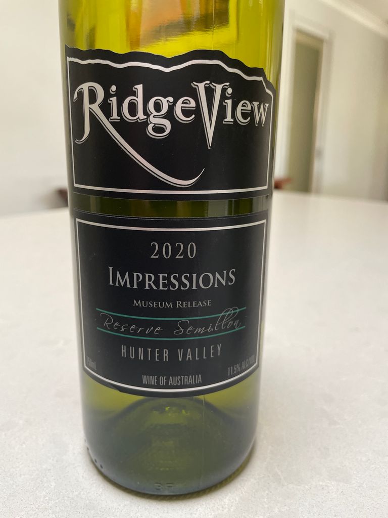 2022 RidgeView Wines Sémillon Impressions, Australia, New South Wales ...