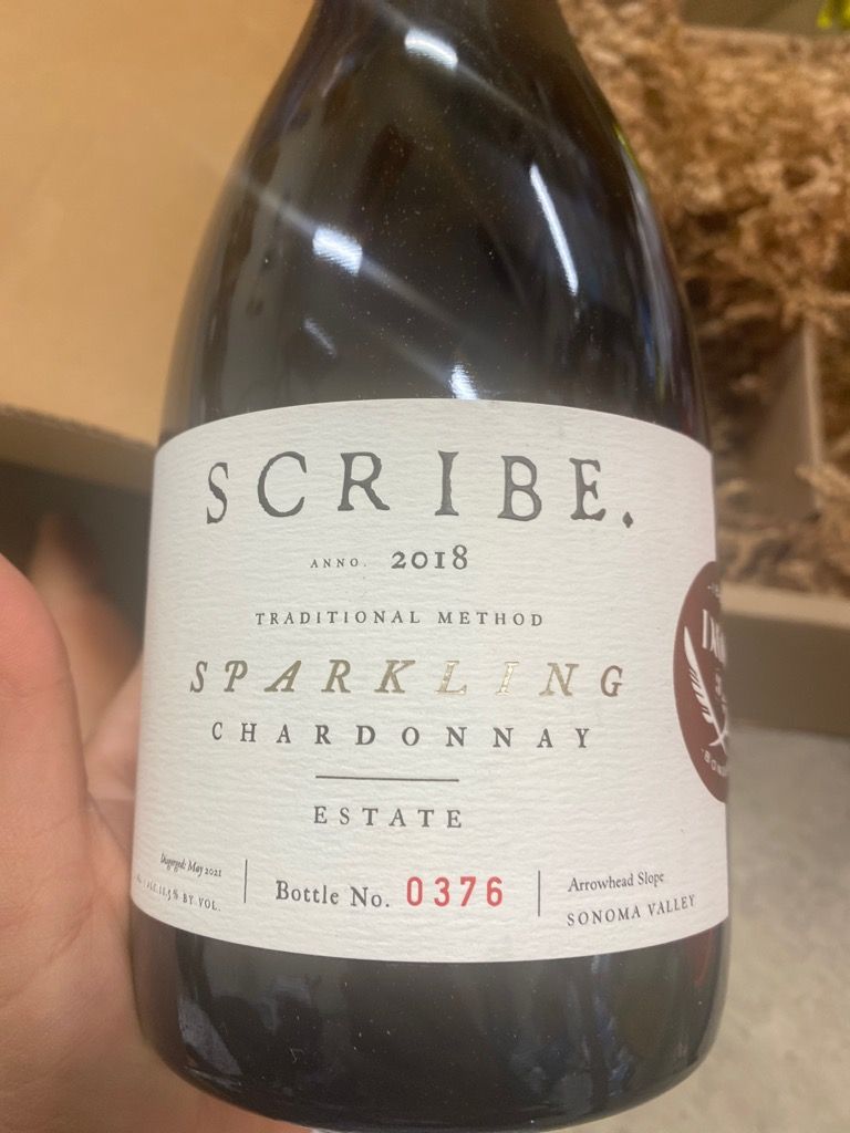 2018 Scribe Sparkling Chardonnay, USA, California, Sonoma County ...