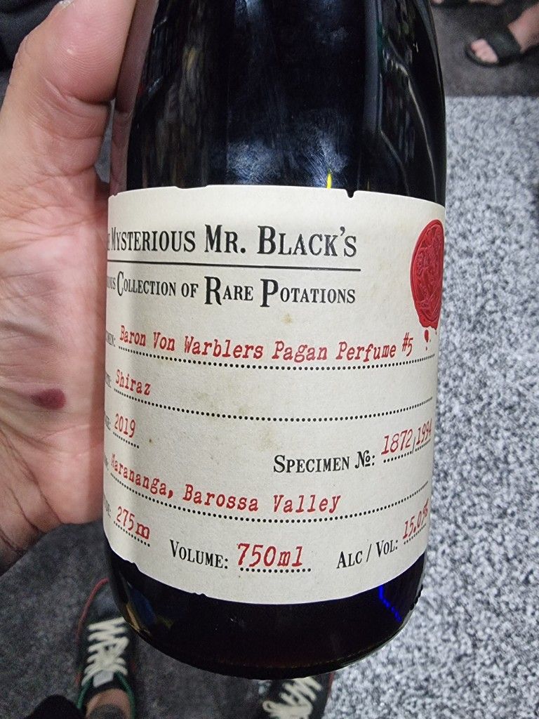 2019 The Mysterious Mr. Black's & Conspirators Shiraz Baron Von Warblers Pagan Perfume #5 ...