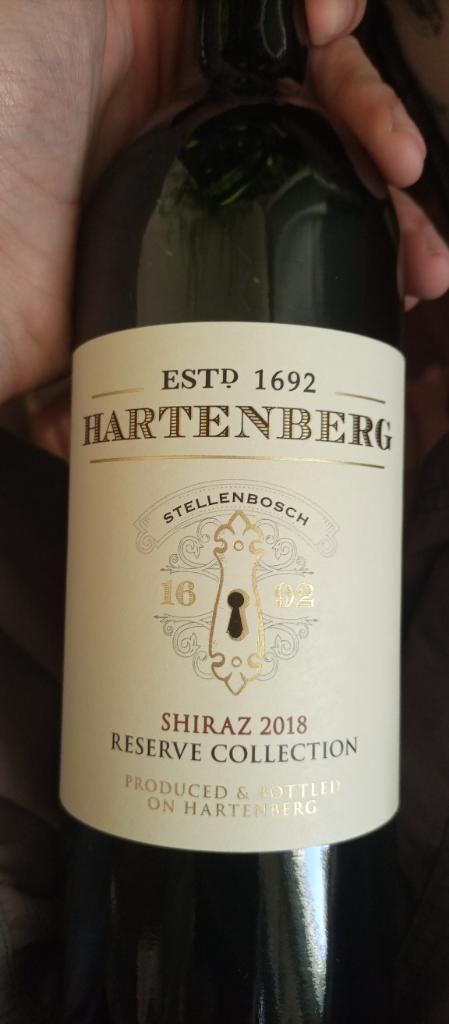 2018 Hartenberg Shiraz Reserve Collection, South Africa, Coastal Region ...