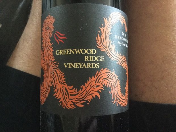 2016 Greenwood Ridge Vineyards Dragon Red, USA, California, Sonoma ...