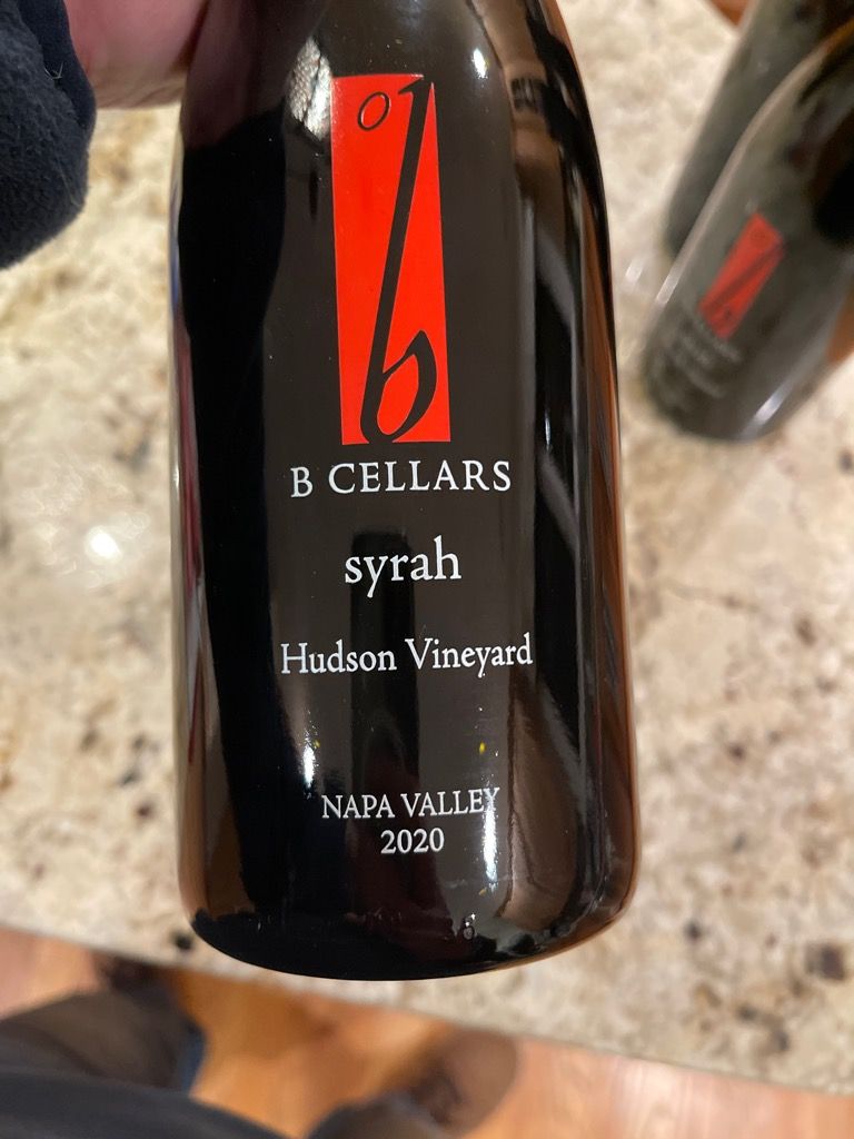 2020 B Cellars Syrah Hudson, USA, California, Napa / Sonoma, Carneros ...