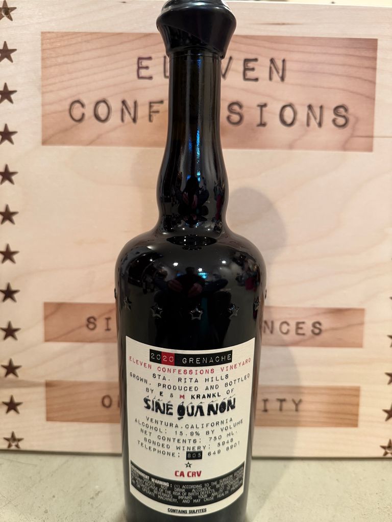 2020 Sine Qua Non Grenache Estate Eleven Confessions Vineyard, USA ...