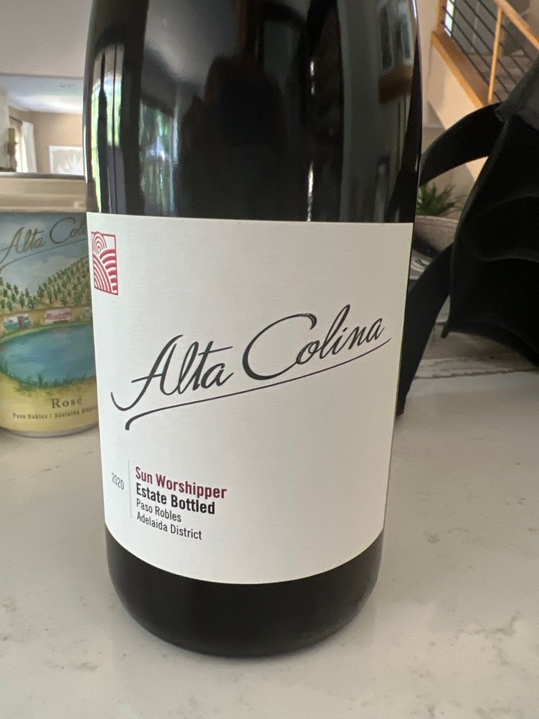 2020 Alta Colina Sun Worshipper, USA, California, Central Coast, Paso ...