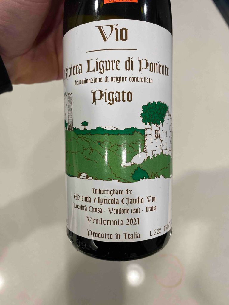 2021 Azienda Agricola Claudio Vio Pigato Superiore U Grottu, Italy ...