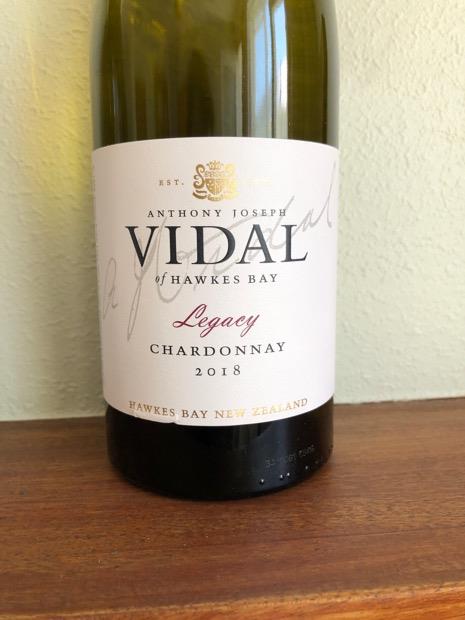 2018 Vidal Estate Chardonnay Legacy Series, New Zealand, North Island ...